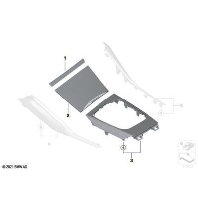 OEM BMW gloss black centre trim 51165A0EF81-51165A0EF98