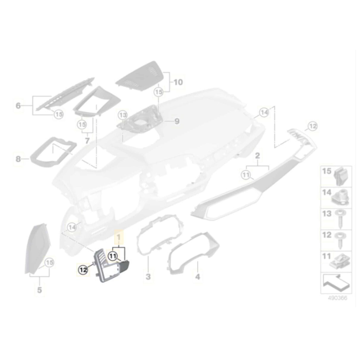 OEM BMW X5/X6 Carbon dashboard trim 51458745376-51458745377